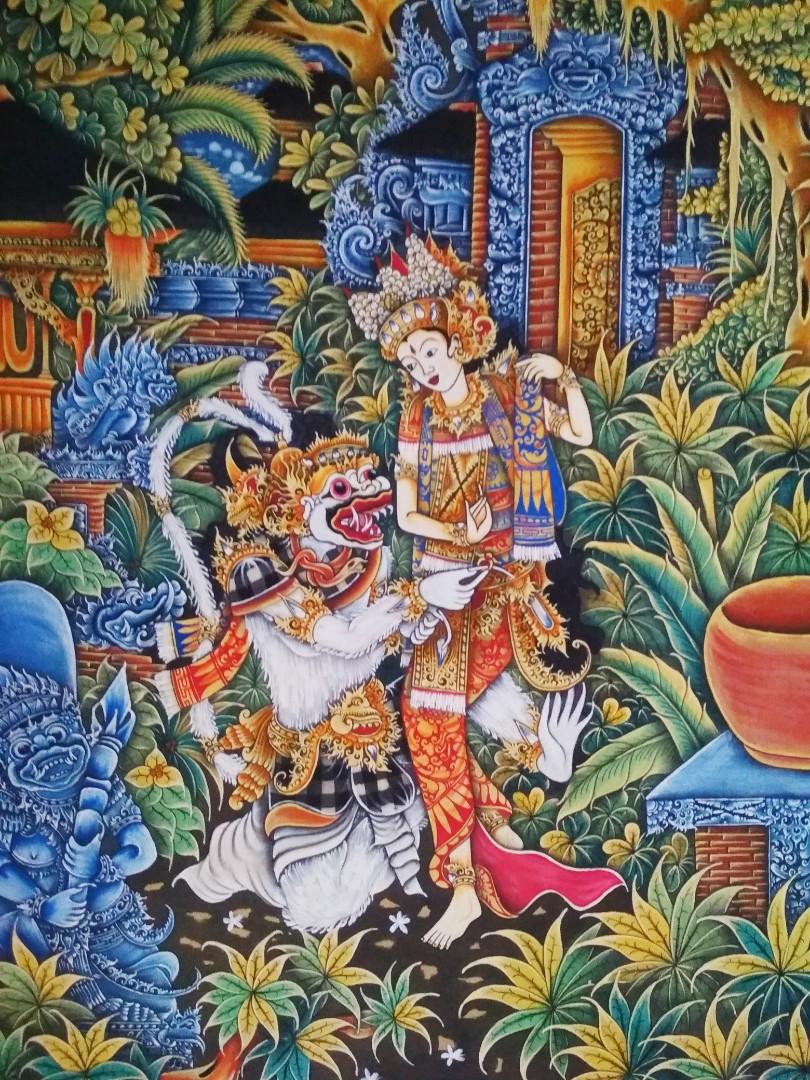 Lukisan Bali Klasik - Taman Argasoka, Desain & Kerajinan Tangan, Karya ...
