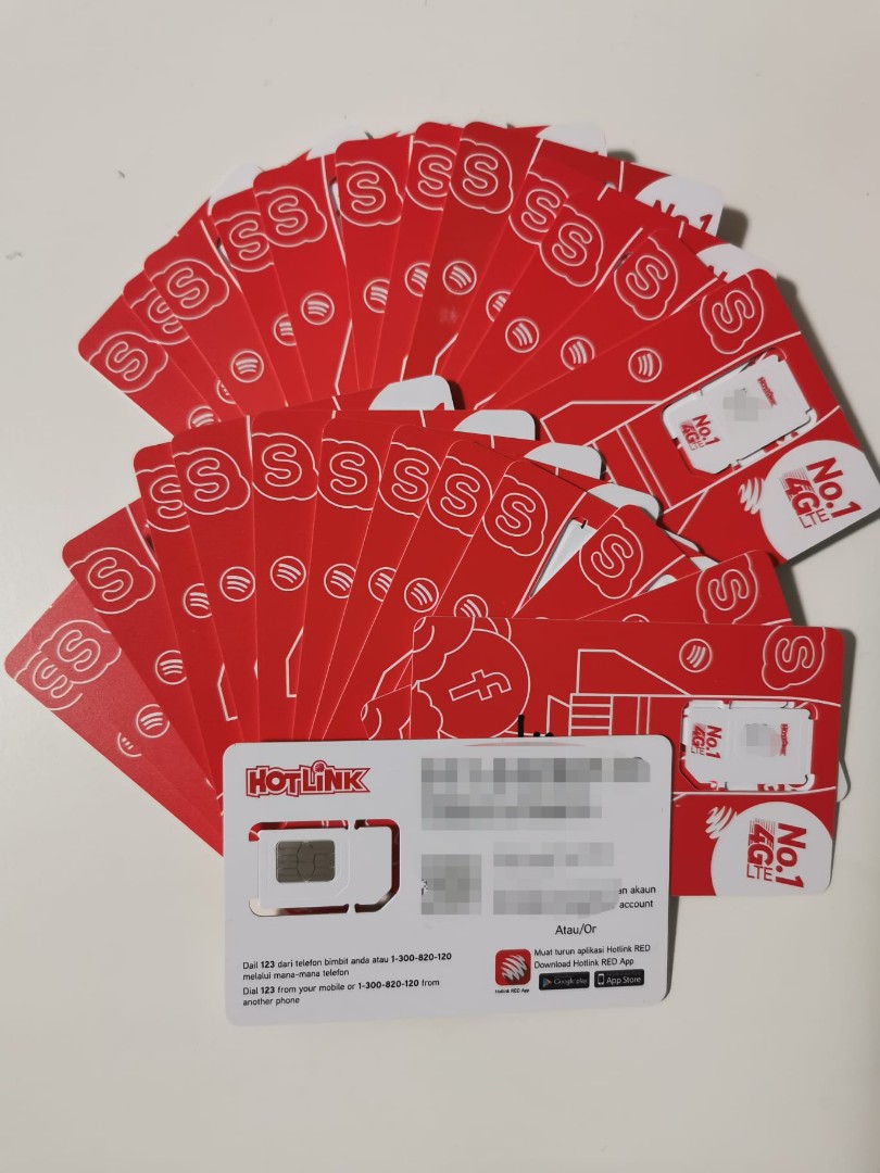 Malaysia Pre Registered Sim Cards/ Tai Kong / Space Cards, Mobile ...