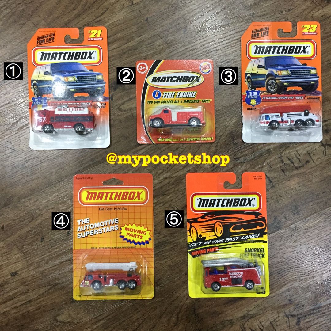 Toy Matchbox Fire Trucks