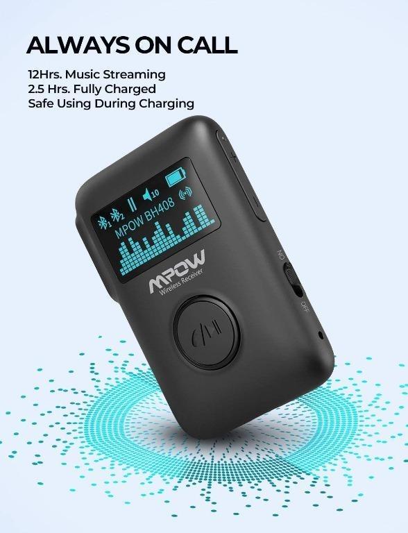 Mpow Bluetooth 5.0 Receiver, Bluetooth Aux with Display Screen,3D ...