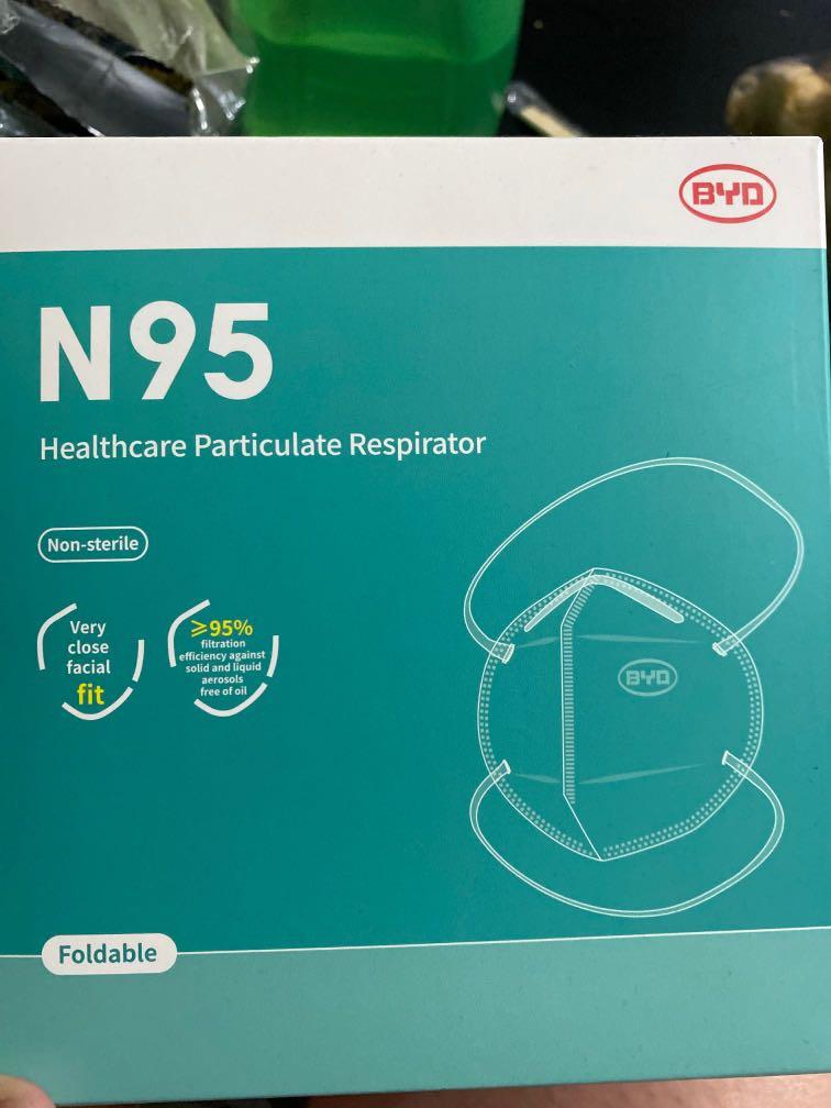 N95 Byd care mask, Health & Nutrition, Face Masks & Face Shields on ...
