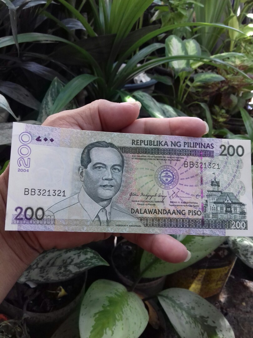 RARE Old 200 peso repeater banknote/letter repeater/serial number ...