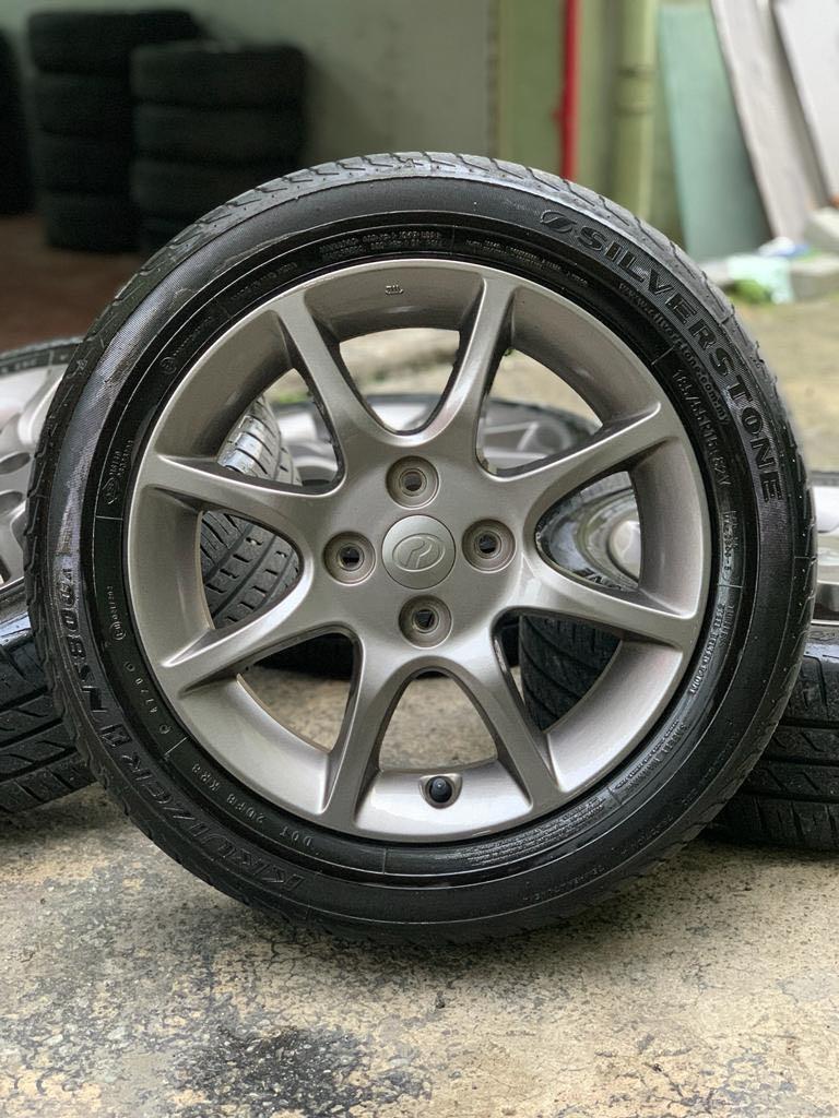 Original 15 inch sports rim Alza tyre 70%, Auto Accessories on Carousell