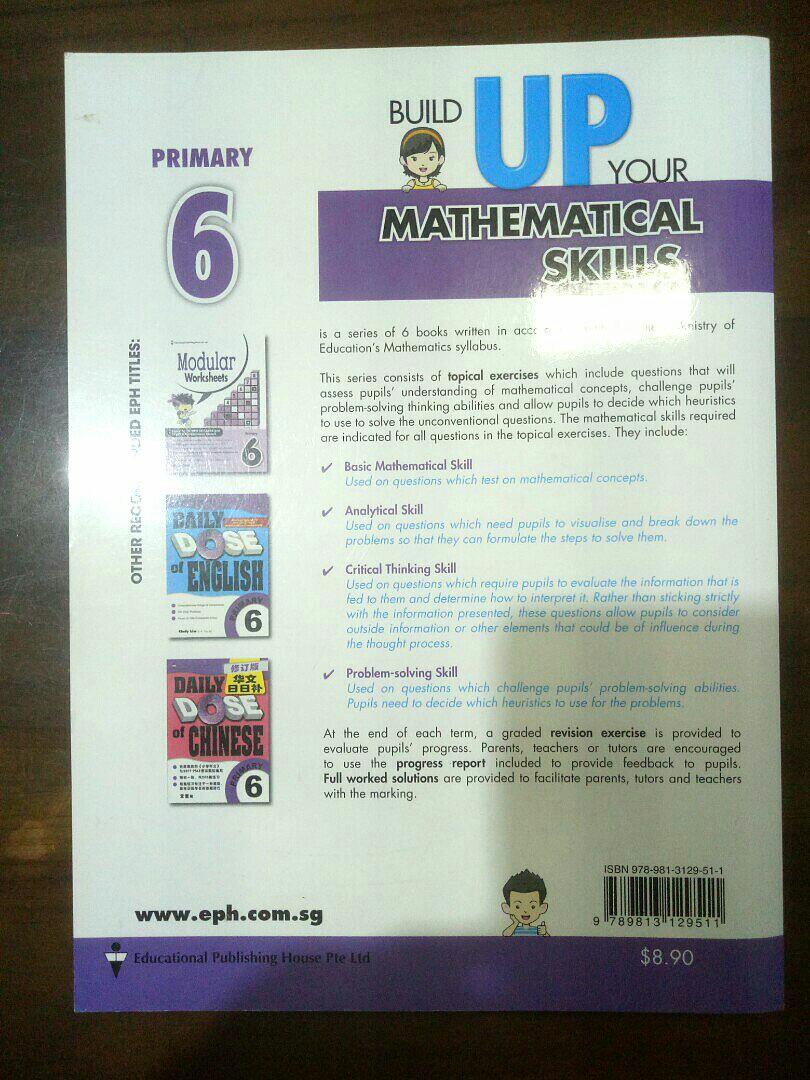P6 maths educational publishing house build up your mathematical skills ...