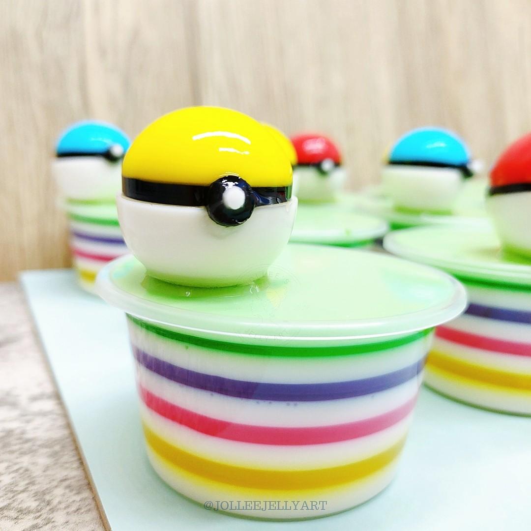 Pokemon Ball jelly cups, Food & Drinks, Homemade Bakes on Carousell