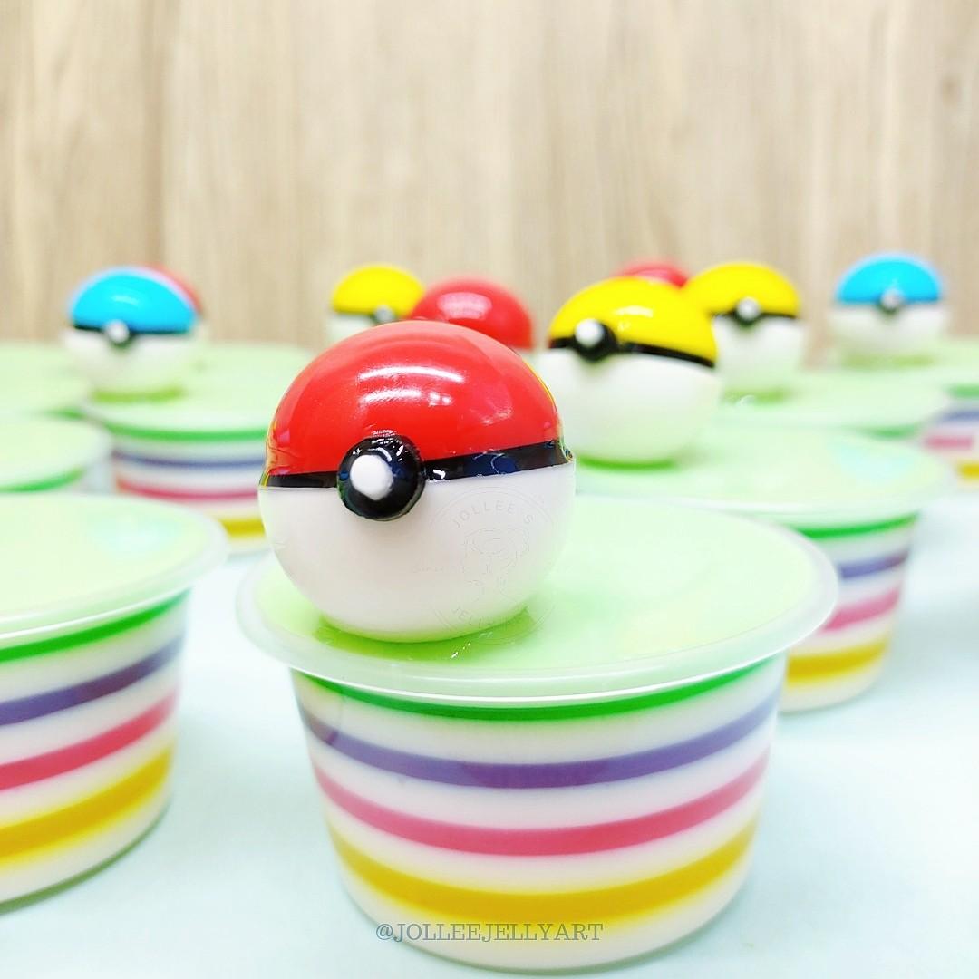Pokemon Ball jelly cups, Food & Drinks, Homemade Bakes on Carousell