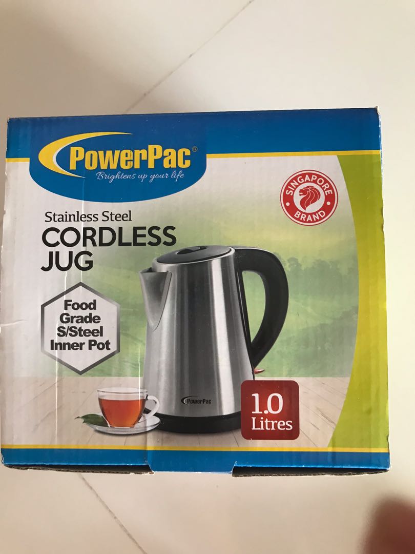 Powerpac 1L cordless jug, TV & Home Appliances, Kitchen Appliances ...