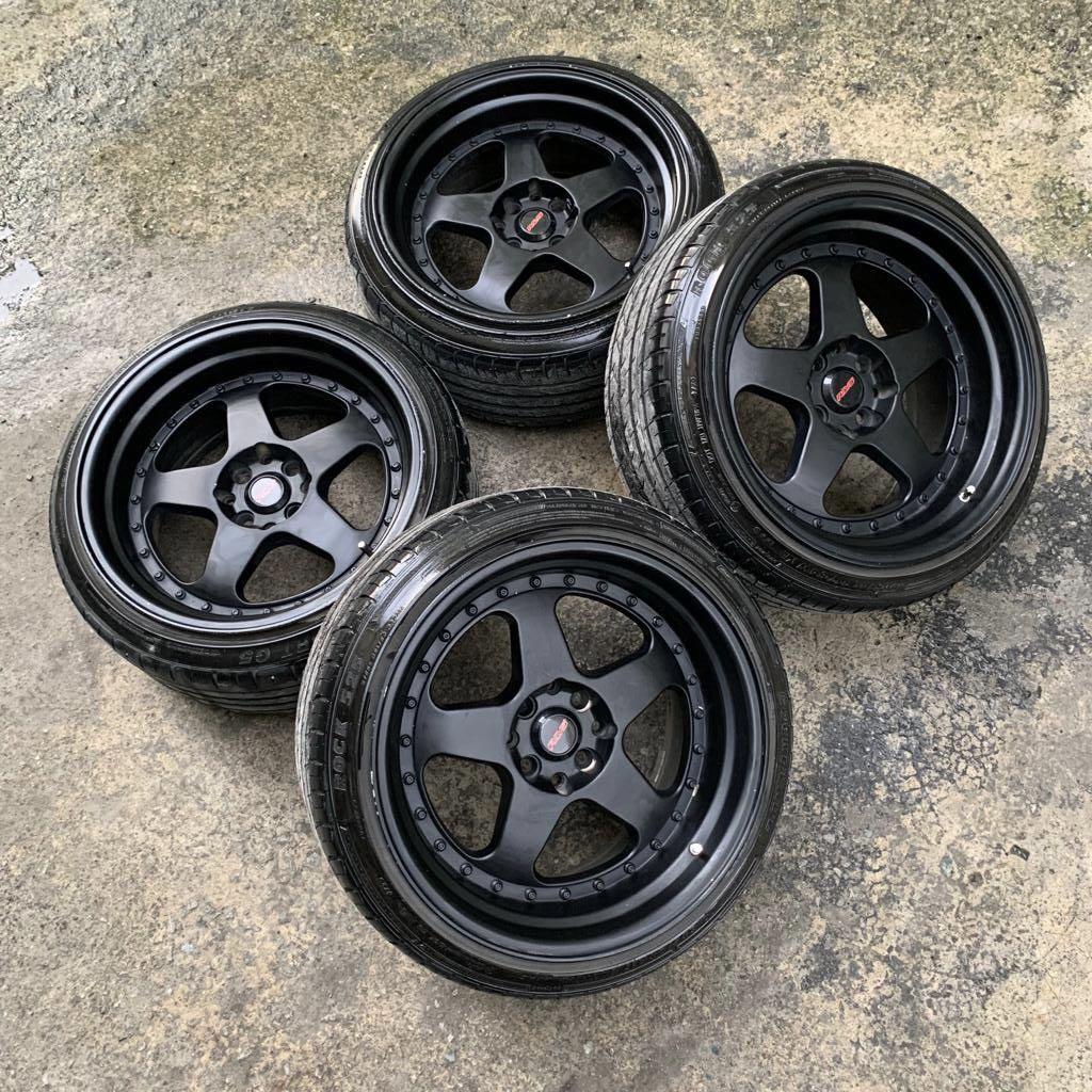 Rotiform 17 inch sports rim Persona tyre 70%, Auto Accessories on Carousell