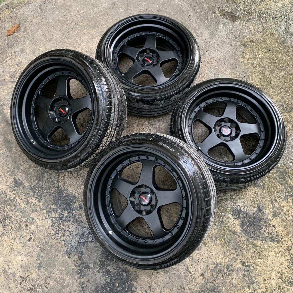 Rotiform 17 inch sports rim Persona tyre 70%, Auto Accessories on Carousell