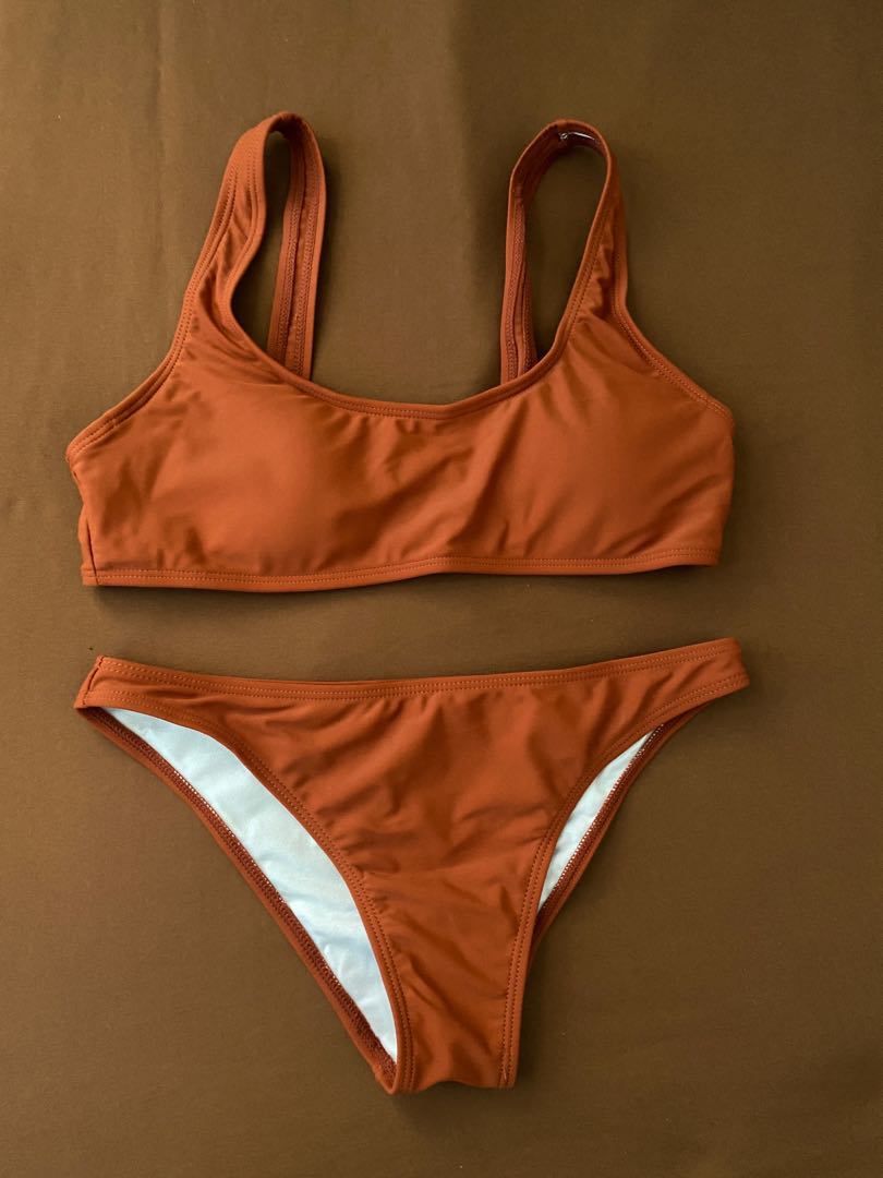 Rust Colored Swimsuit, Women's Fashion, Swimwear, Bikinis & Swimsuits ...