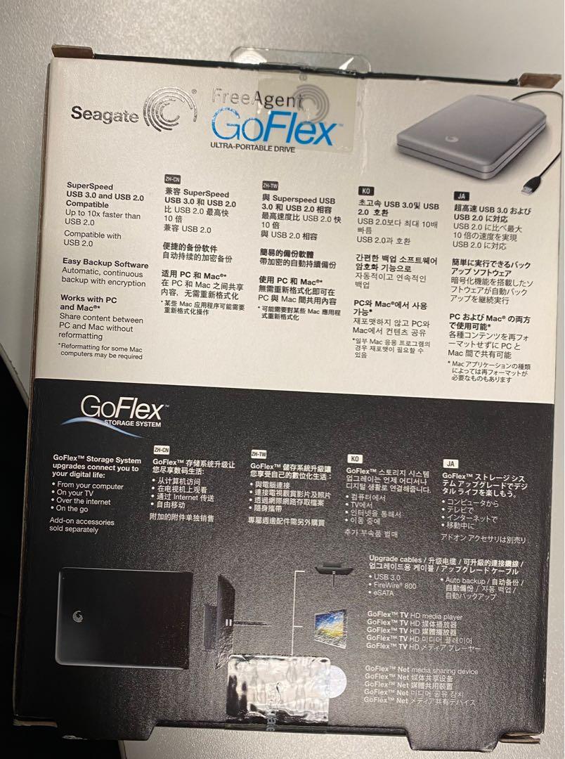 Seagate FreeAgent Goflex 500gb Ultra Portable External Hard Drive ...