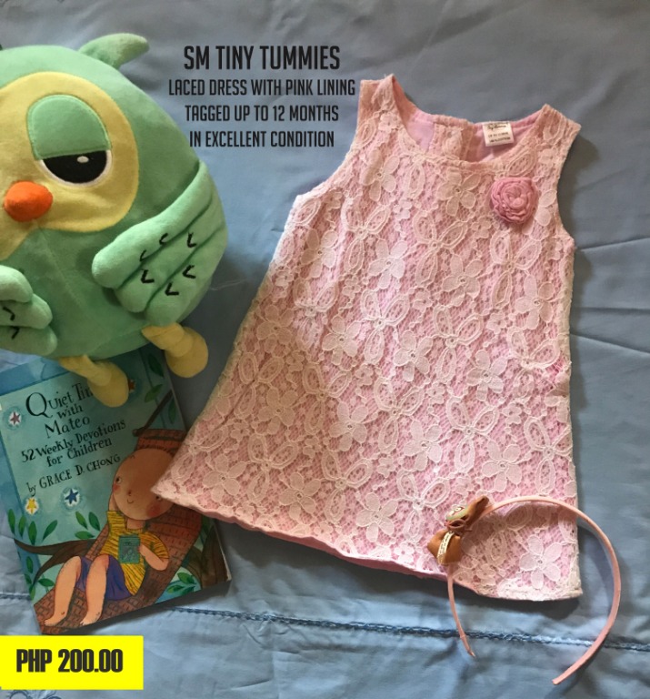 SM Tiny Tummies pink dress, Babies & Kids, Babies & Kids Fashion on Carousell