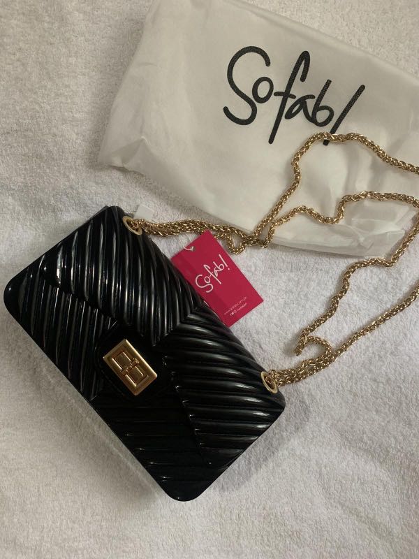 So Fab Vangie Black Jelly 2 Way Bag, Women's Fashion, Bags & Wallets ...