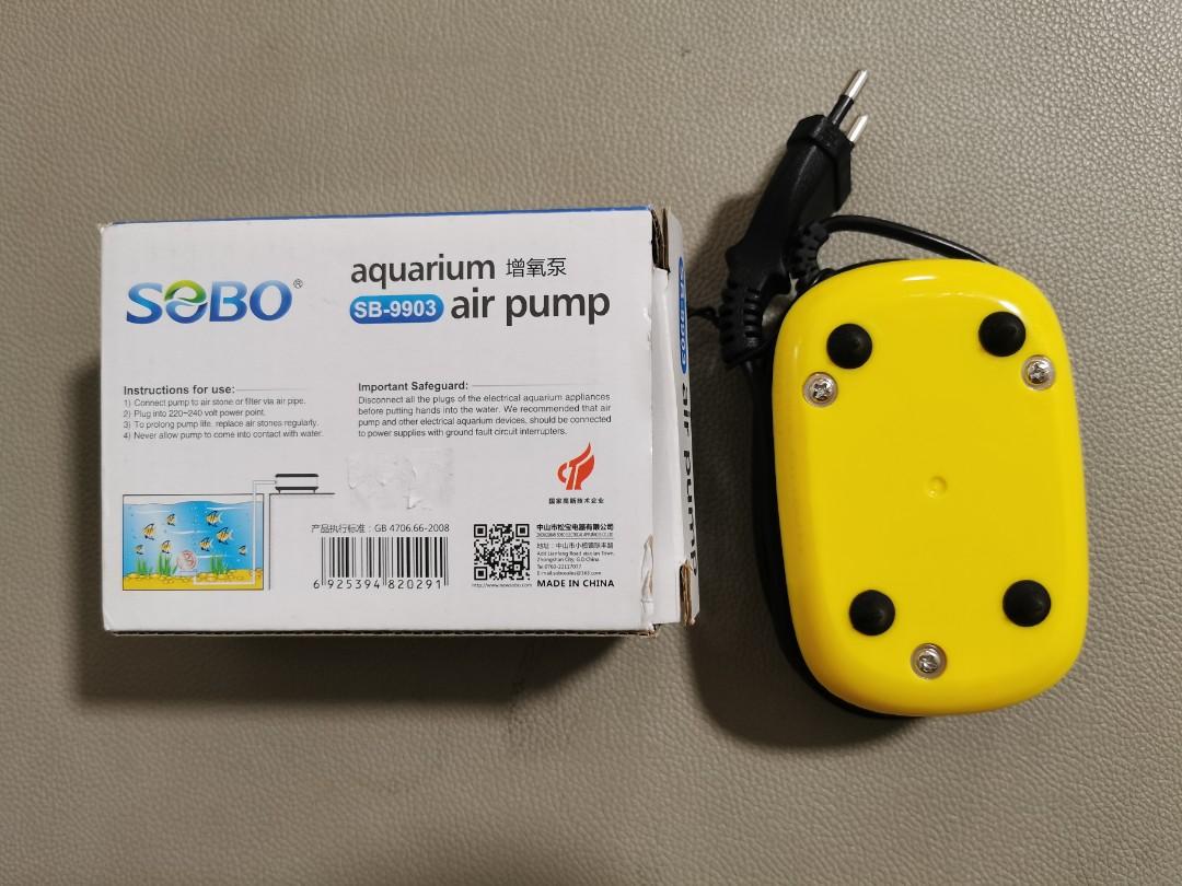 SOBO SB-9903 Aquarium Air Pump, Pet Supplies, Homes & Other Pet ...
