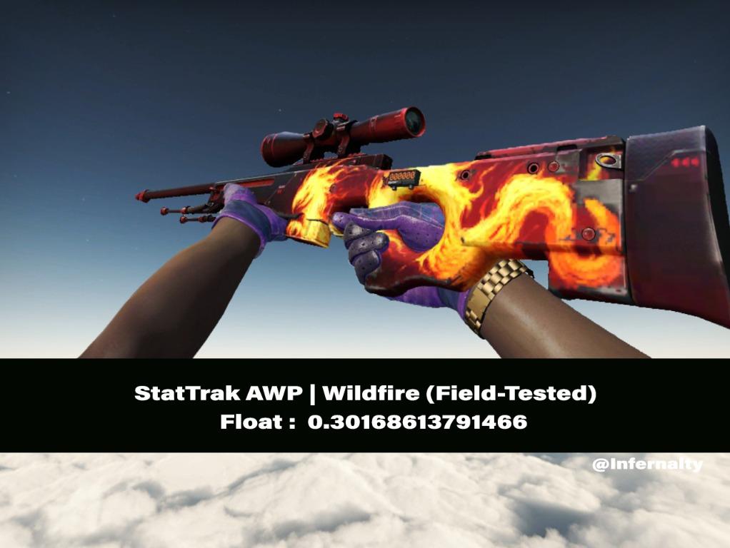 StatTrak AWP Wildfire FT CSGO SKINS KNIVES, Video Gaming, Gaming ...