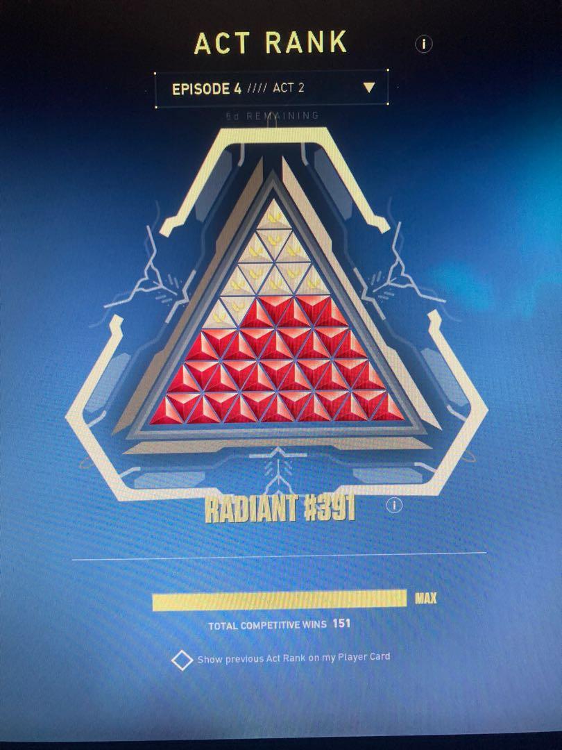 Valorant account ( radiant ), Video Gaming, Gaming Accessories, In-Game ...