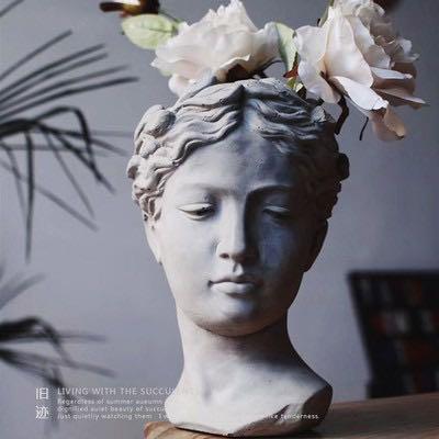 Venus Goddess Statues Cement Flower Pot, Furniture & Home Living ...