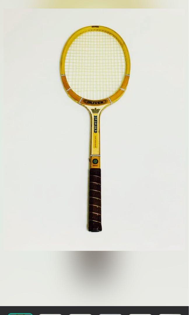 Vintage Oliver tennis racket bluebird, Hobbies & Toys, Memorabilia ...