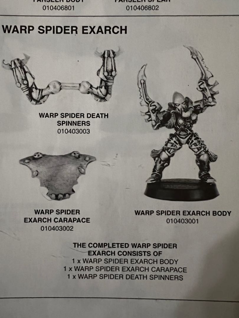 Warhammer (Eldar Warp Spider Exarch), 興趣及遊戲, 玩具 & 遊戲類 - Carousell