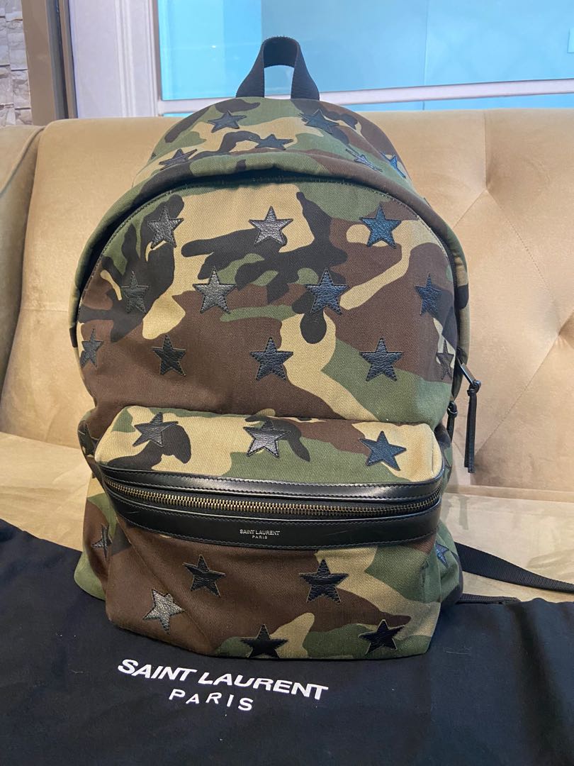 YSL City Camouflage Backpack, Luxury, Bags & Wallets on Carousell