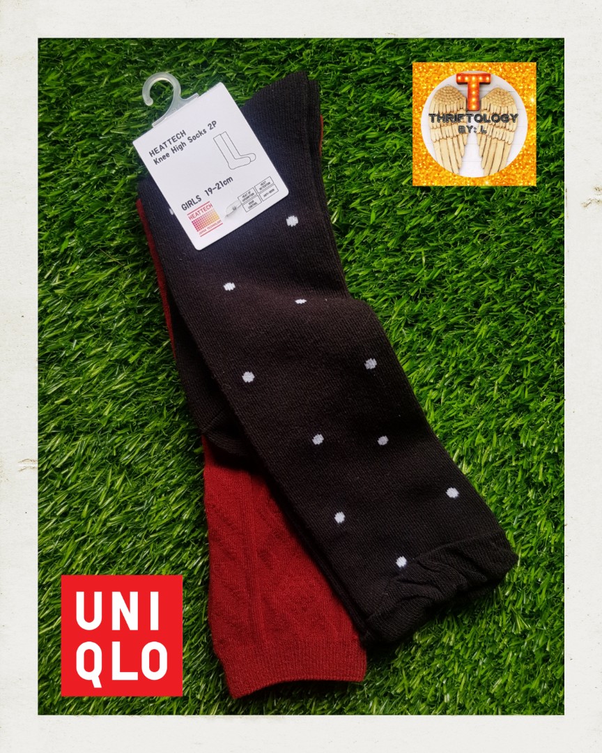 2 Pairs Heat Tech Knee High Socks [ Girls 19-20 cm ], Babies & Kids ...
