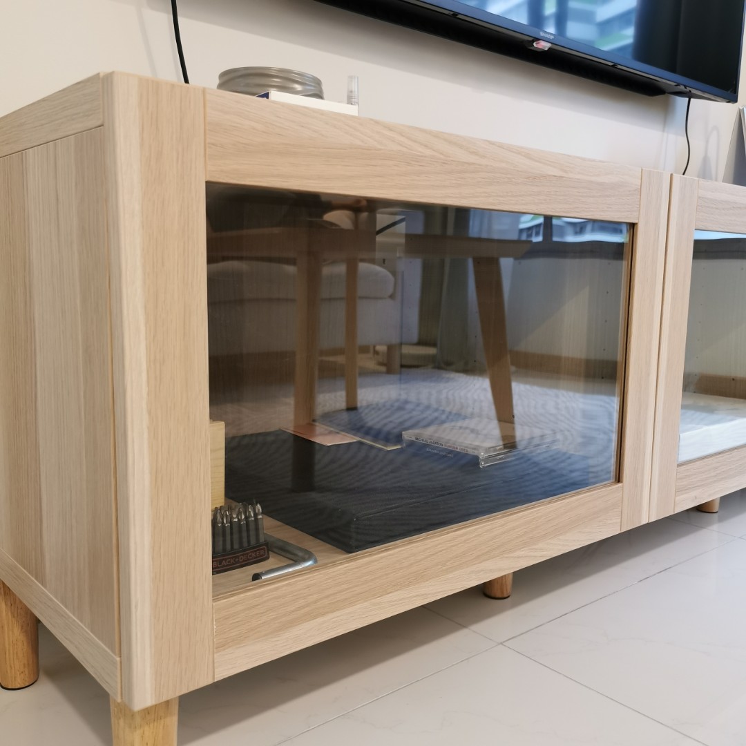 3x Ikea Besta Sindvik Glass Door, Furniture & Home Living, Furniture ...