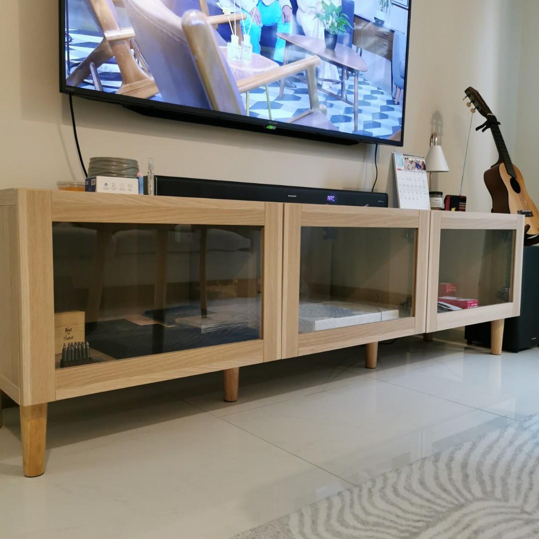 3x Ikea Besta Sindvik Glass Door, Furniture & Home Living, Furniture ...
