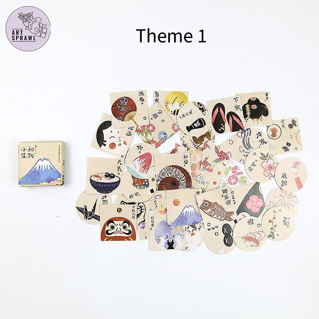 45 PCs Japanese Theme Stickers, Hobbies & Toys, Stationery & Craft ...