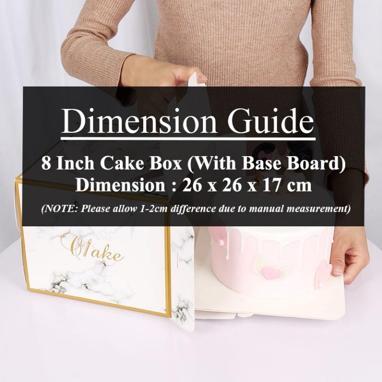 8 Inch Cake Box Birthday Cake Box Party Box Cake Box with Handle ...