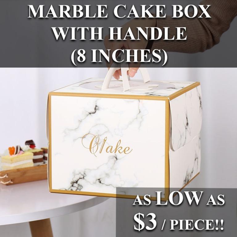 8 Inch Cake Box Birthday Cake Box Party Box Cake Box with Handle ...