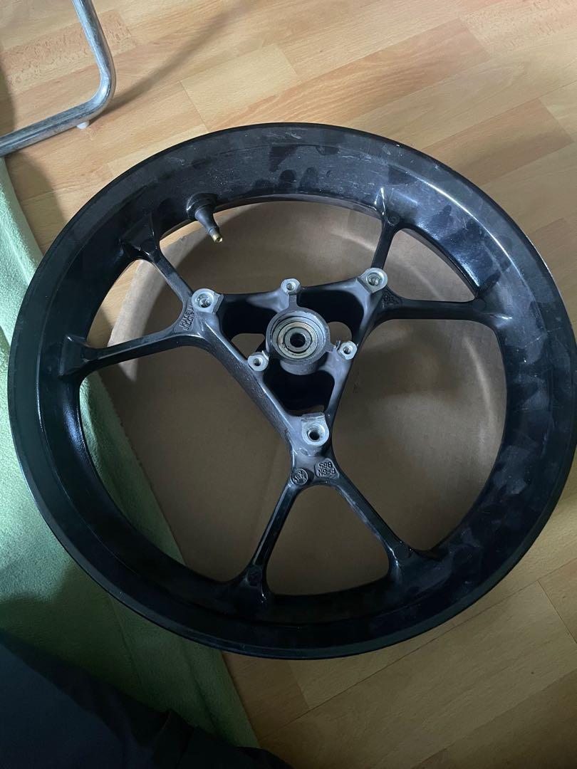 Aerox V1 Stock Rims (Black), Motorcycles, Motorcycle Accessories on ...
