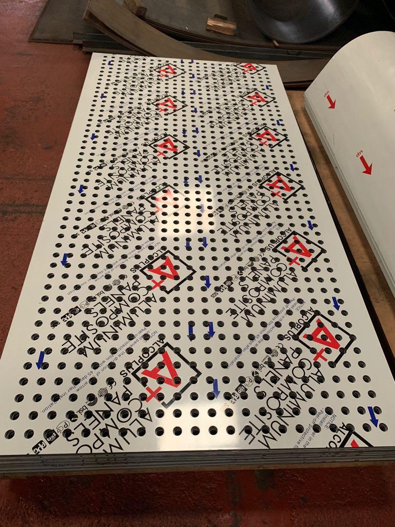 Aluminum Composite Panel ACP - Perforation Services, Commercial ...