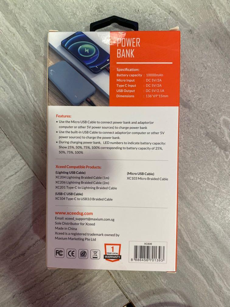 BN Xceed 10000mAh Power bank, Mobile Phones & Gadgets, Mobile & Gadget ...