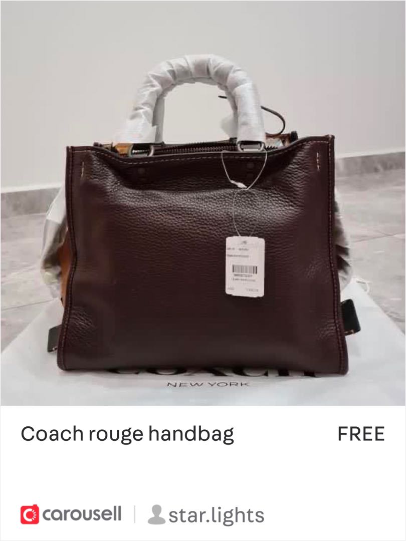 Coach rouge leather handbag, Women's Fashion, Bags & Wallets, Shoulder ...