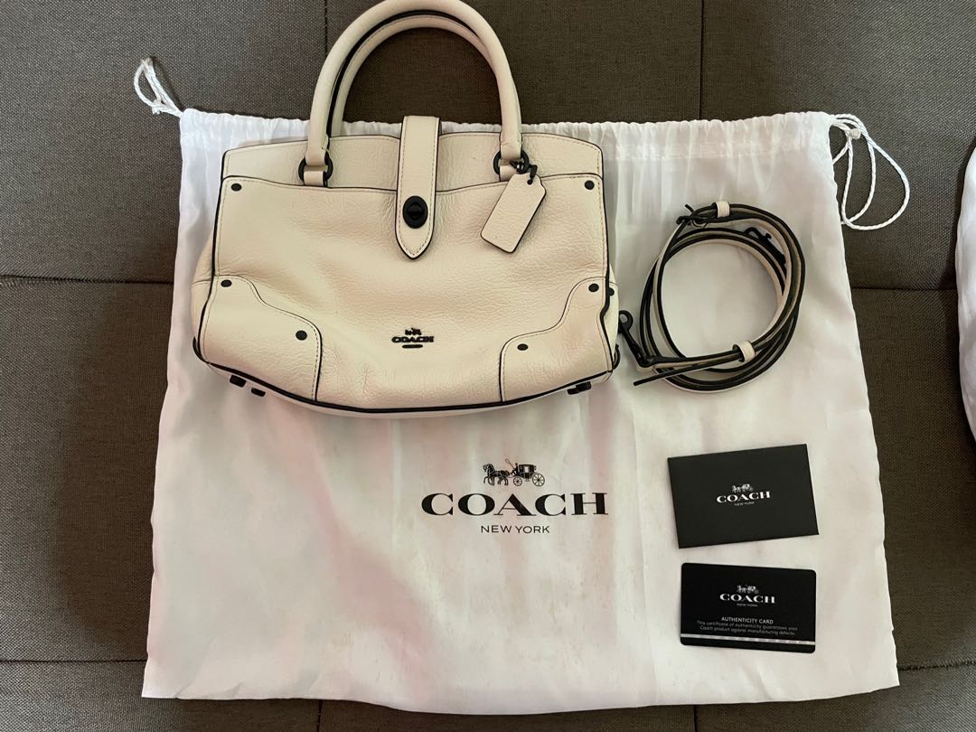 Coach Small White Bag (Authentic), Women's Fashion, Bags & Wallets ...