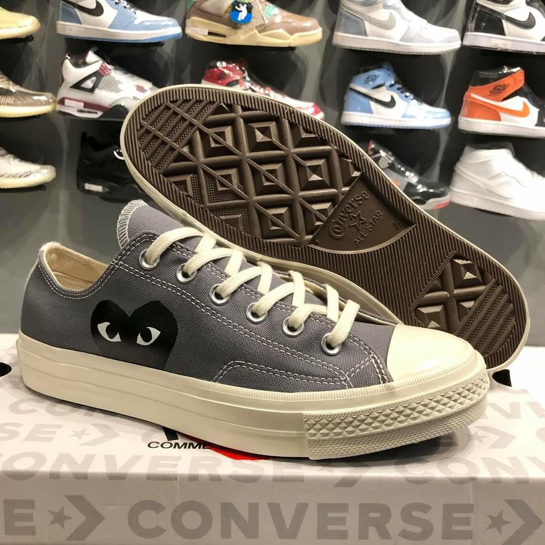 Converse low CDG steel gray, Women's Fashion, Footwear, Sneakers on ...