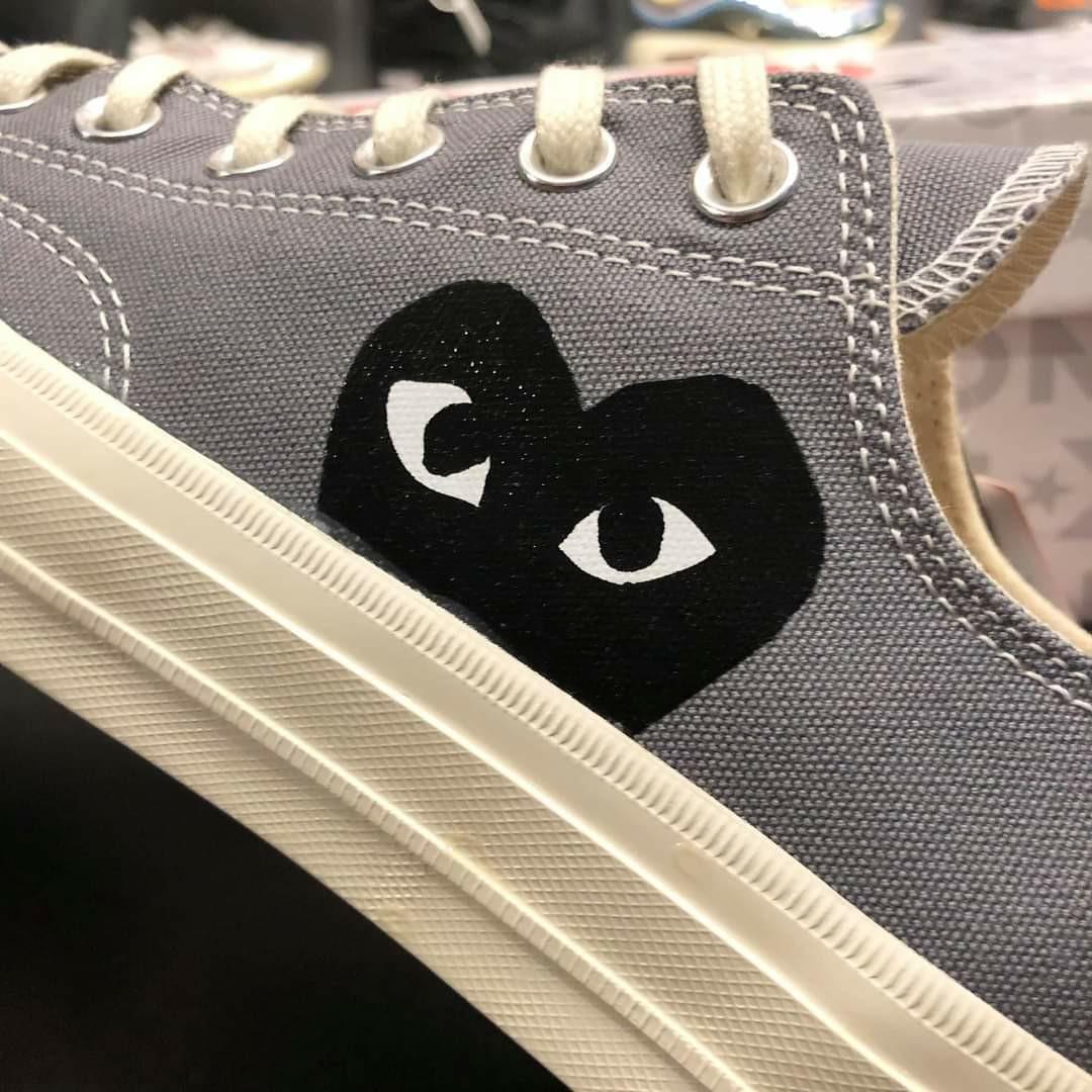 Converse low CDG steel gray, Women's Fashion, Footwear, Sneakers on ...