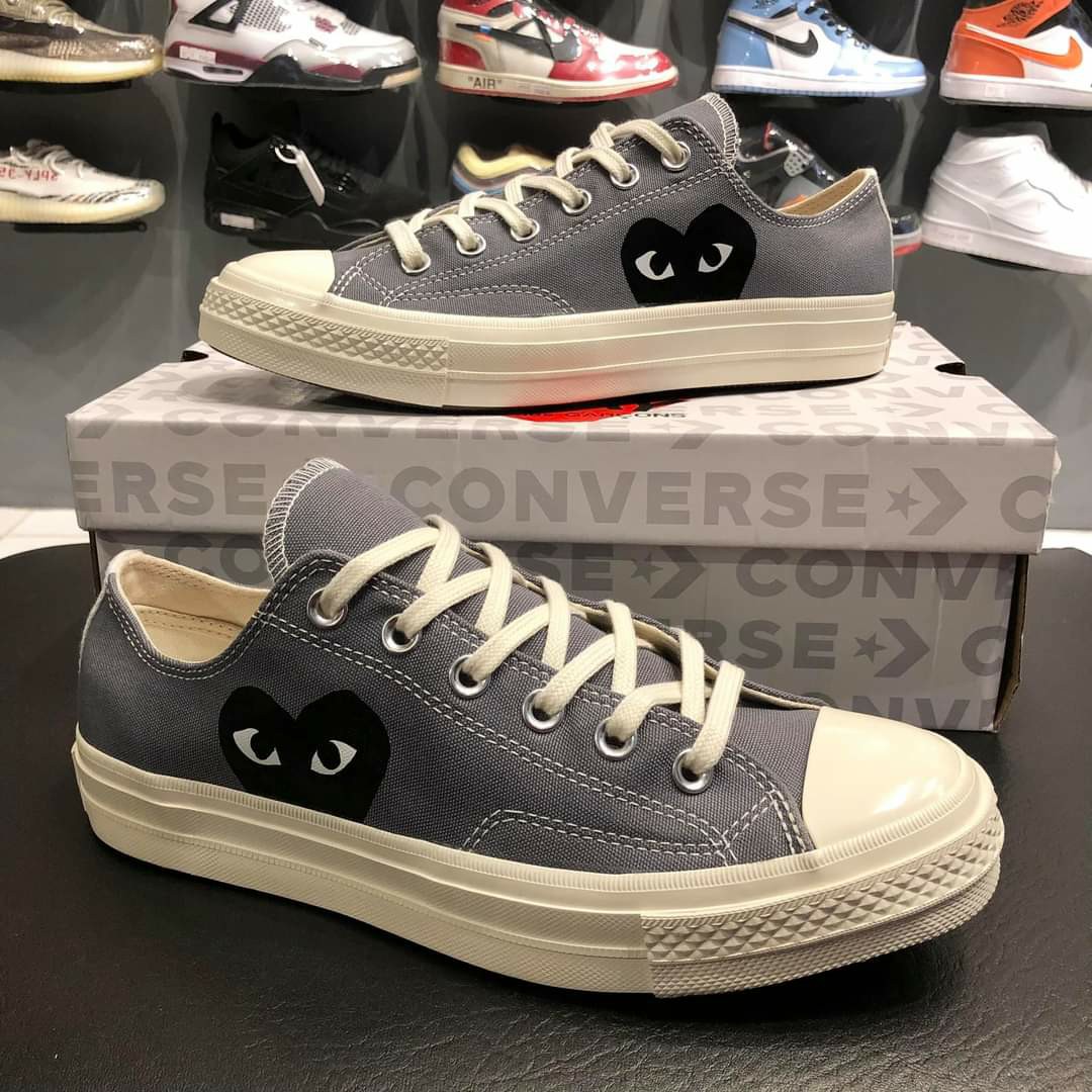 Converse low CDG steel gray, Women's Fashion, Footwear, Sneakers on ...