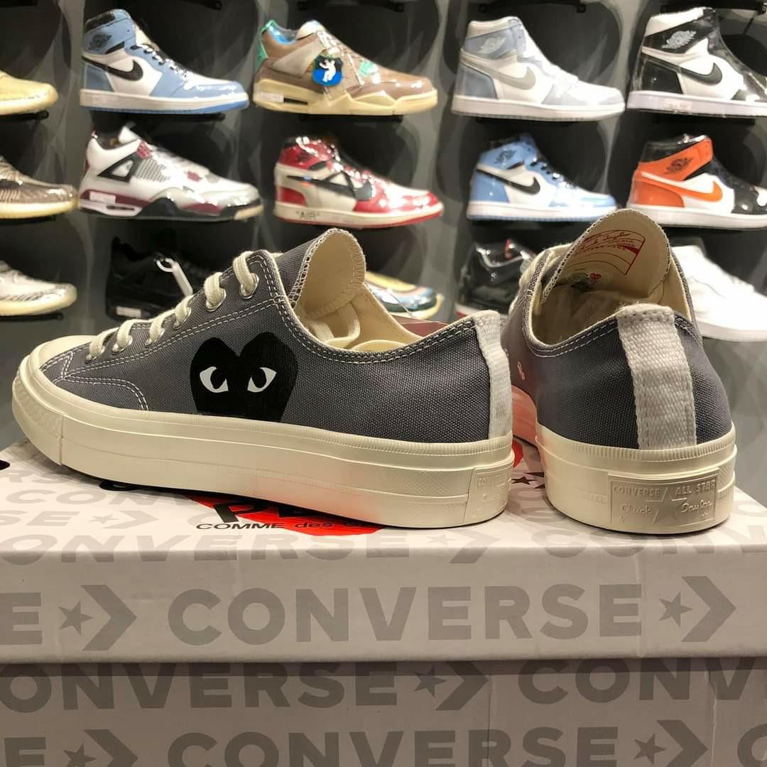 Converse low CDG steel gray, Women's Fashion, Footwear, Sneakers on ...