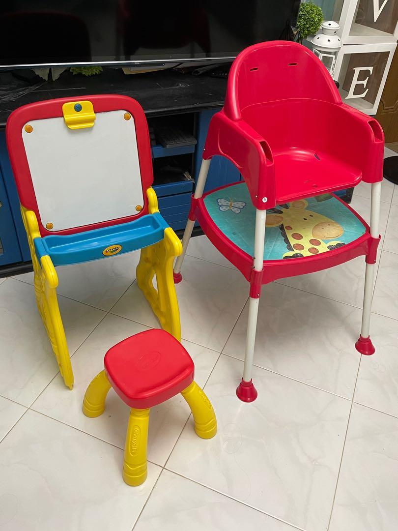 Crayola play n’ fold art studio and high chair (table & chair).(bundle ...