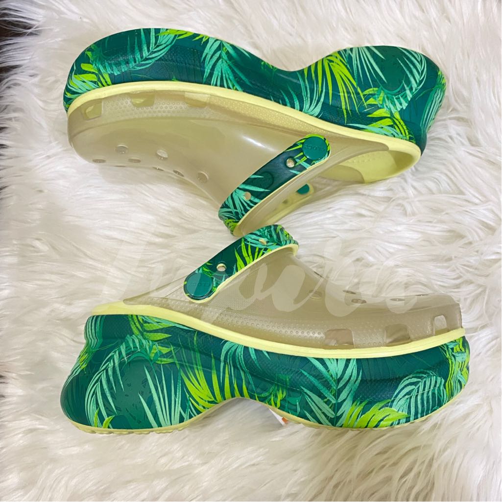 CROCS BAE TROPICAL TRANSLUCENT, Women's Fashion, Footwear, Heels on ...