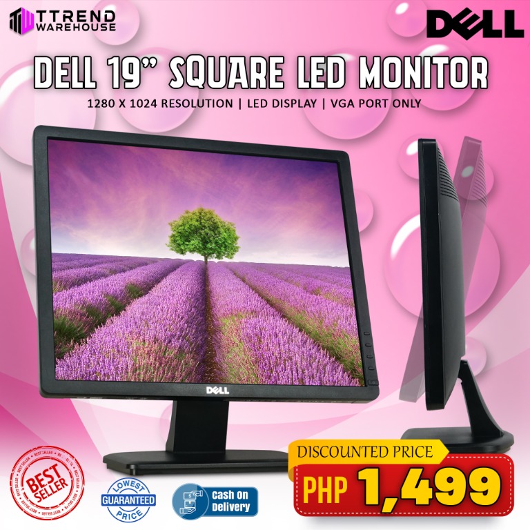 Dell 19" inch Square LED Monitor, Computers & Tech, Desktops on Carousell