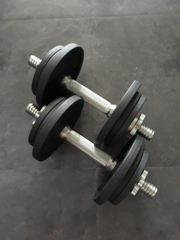 Domyos 20 Kg Dumbbell Sets, Sports Equipment, Exercise & Fitness ...