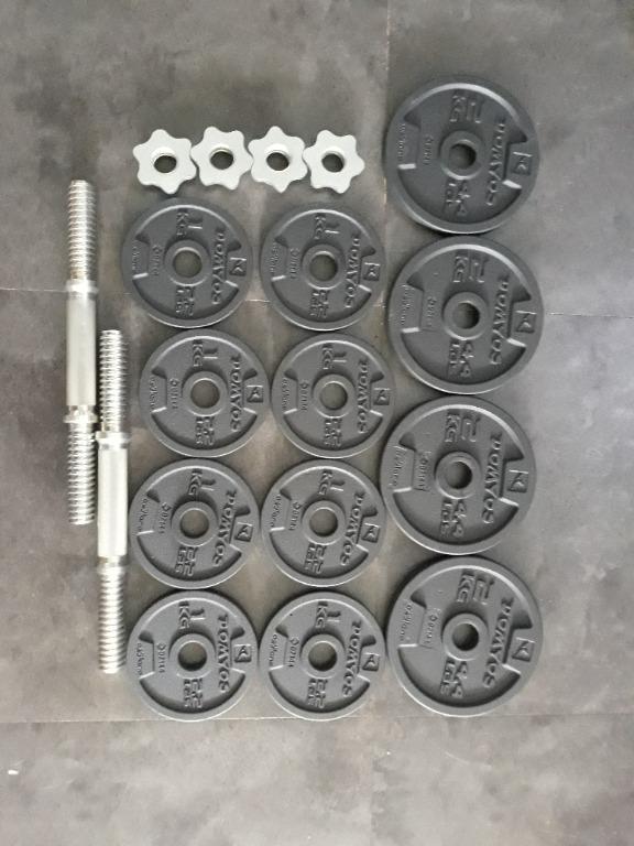 Domyos 20 Kg Dumbbell Sets, Sports Equipment, Exercise & Fitness ...