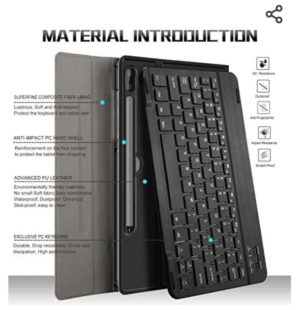Samsung Galaxy Tab S7/ S8 11 ELTD(QWERTY) Keyboard Case with Wireless ...