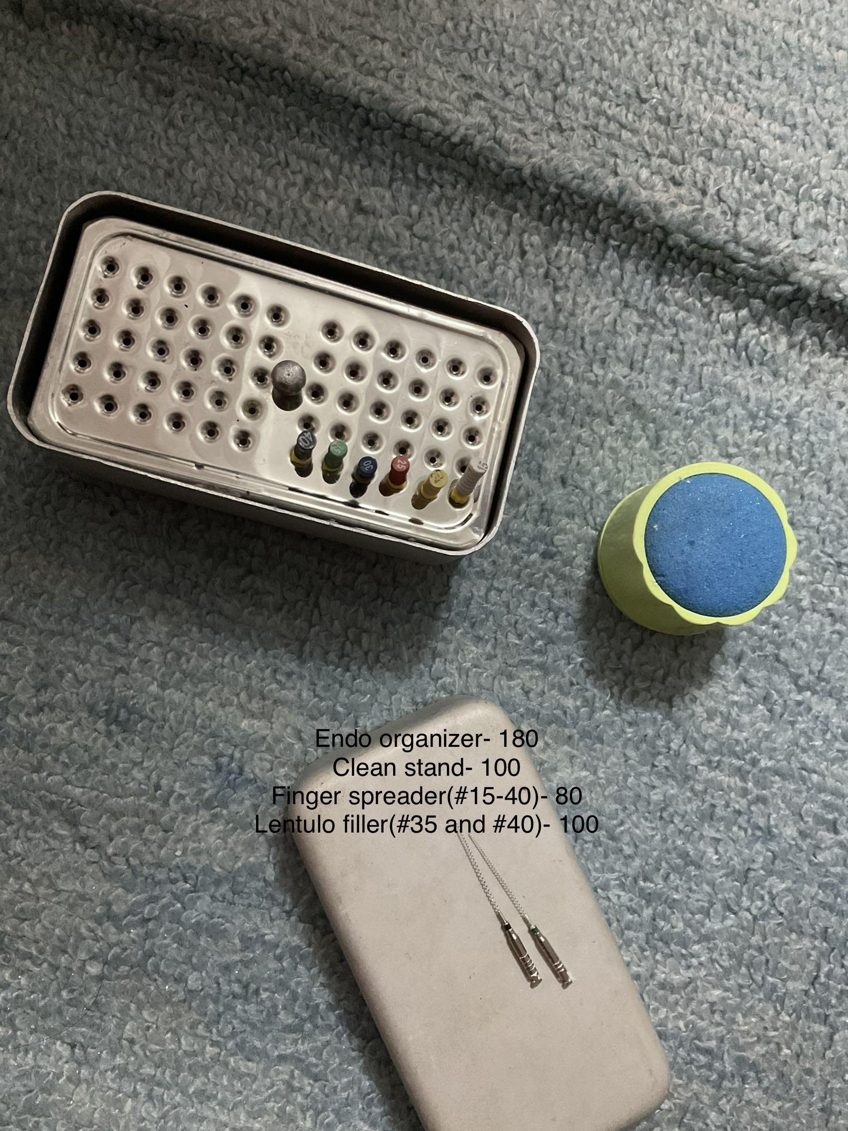 Endo organizer, Endo clean stand, Finger spreader, Lentulo filler ...