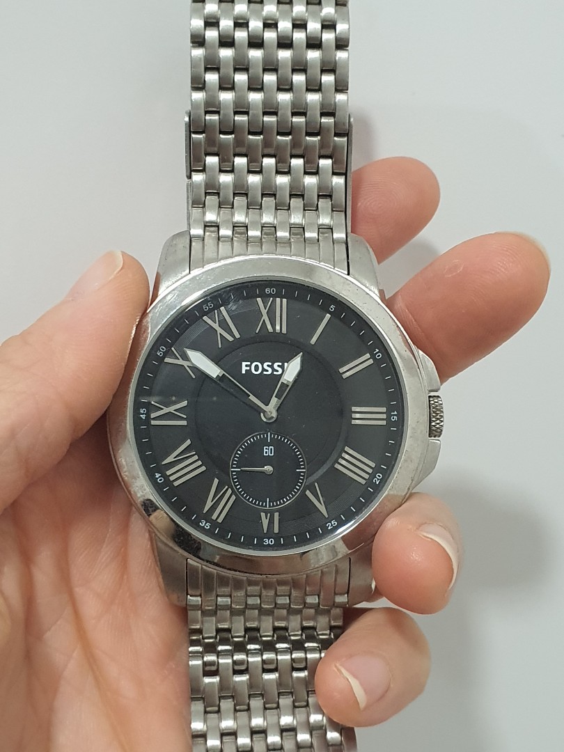 Fossil Grant Analog Black Dial Watch - FS4944, Men's Fashion, Watches ...