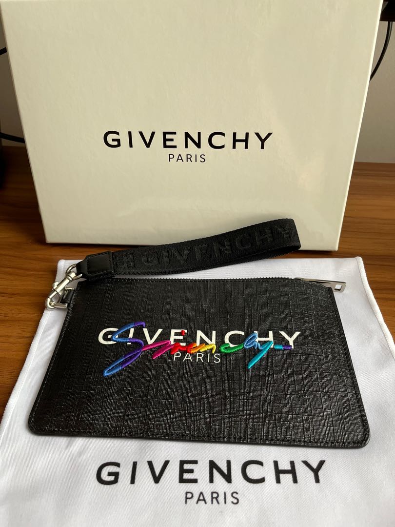 Givenchy Rainbow Signature Logo Mini Pouch, Women's Fashion, Bags ...