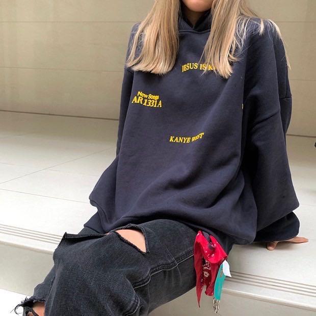 KanYe West Jesus is King AR1331A Hoodie, Men's Fashion, Coats, Jackets ...