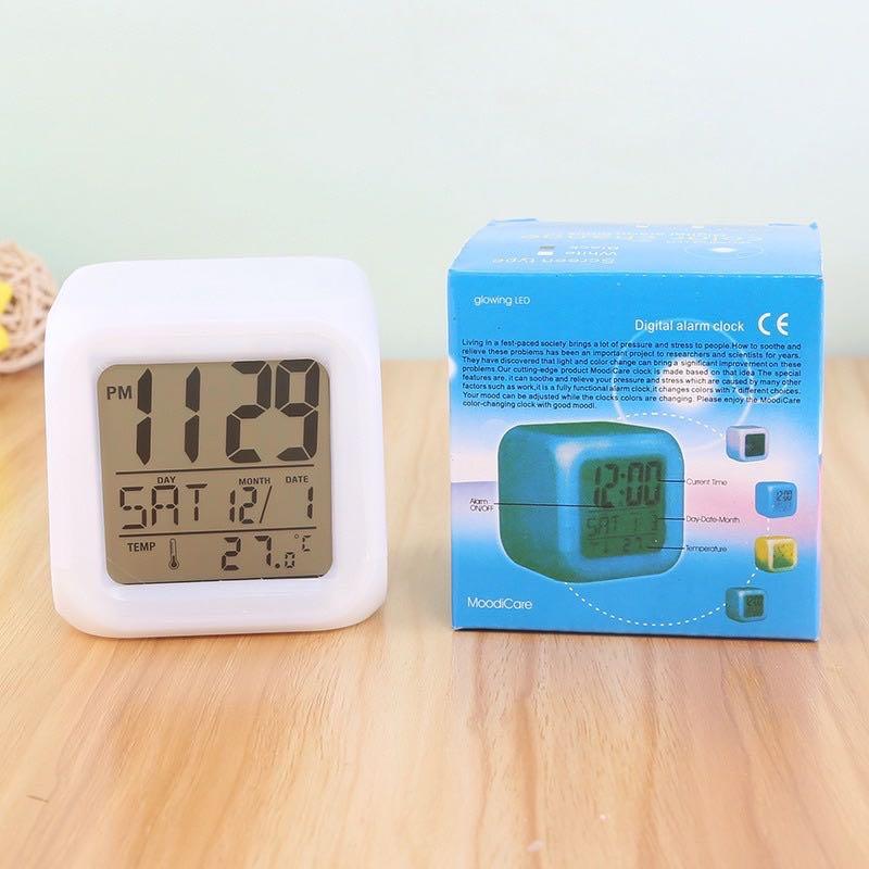 LED Rainbow Colourful Digital Alarm Clock, Everything Else on Carousell